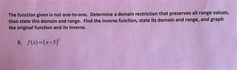 Solved The Function Given Is Not One To One Determine A Chegg