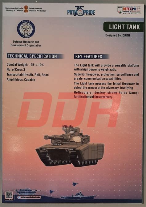 Delhi Defence Review On Twitter DRDO Light Tank At DefenceExpo2022