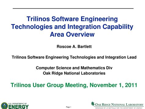 Ppt Trilinos Software Engineering Technologies And Integration