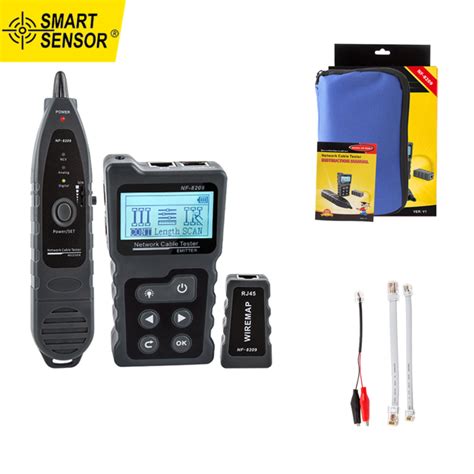 Smart Sensor Multi Functional LCD Network Cable Tester Wire Tracker PoE Checker Inline PoE