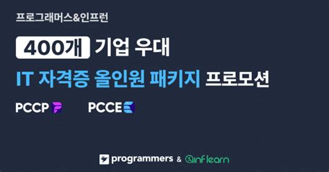 프로그래머스 인프런 It 역량 자격증 올인원 패키지 과정 출시 프로그래머스 인프런 It 역량 자격증 올인원 패키지 과정 출시