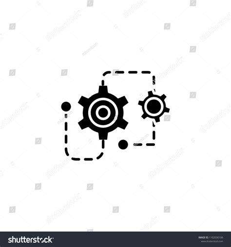 Project Restructuring Black Icon Concept Project Stock Vector Royalty