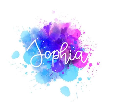 Sophia Handwritten Modern Calligraphy Lettering For Girl S Name On