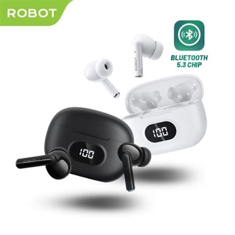 Jual Robot Airbuds T70 Headset Bluetooth Earphone Wireless Eardbuds Tws Digital Led Display