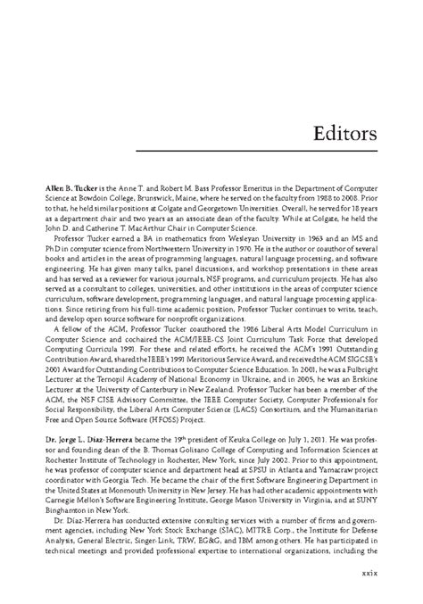 Computing Handbook Cse 61 Xxix Editors Allen B Tucker Is The Anne