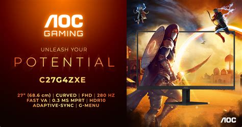 AGON By AOC Announces AOC GAMING C G ZXE Hz Curved Gaming Monitor Funky Kit