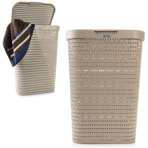 Kosz na pranie bieliznę rattan 55 L brązowy DUŻY 10880501146