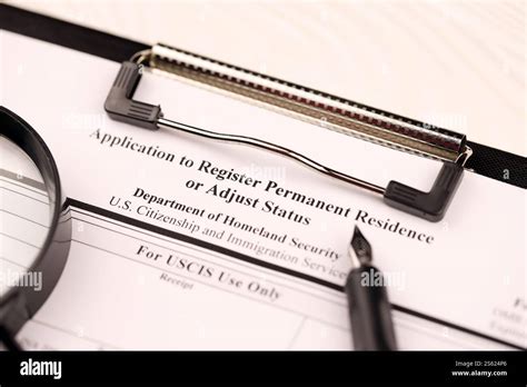 I 485 Application To Register Permanent Residence Or Adjust Status Blank Form On A4 Tablet Lies