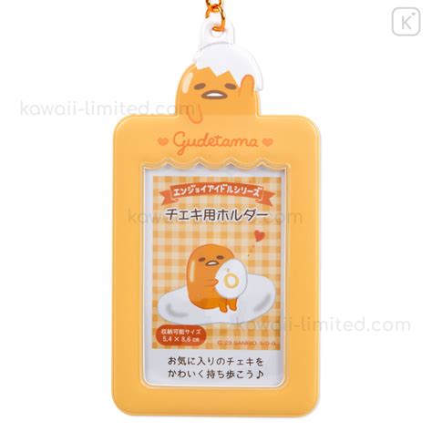 Japan Sanrio Original Cheki Holder Gudetama Enjoy Idol Kawaii Limited