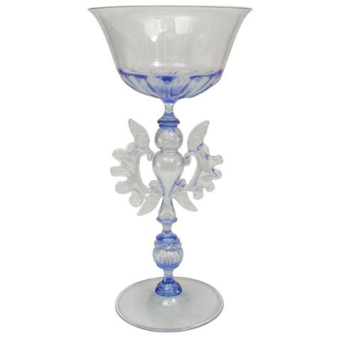Italian Venetian Murano Glass Goblet For Sale At 1stdibs