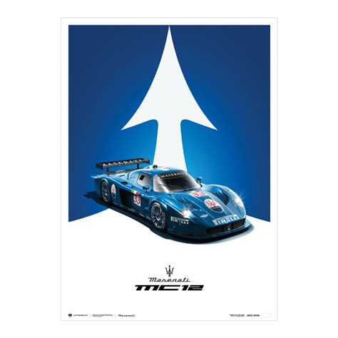 Design Poster Mc12 Front View Limited Edition Maseratistore