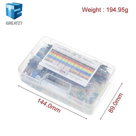 Starter Kit For Arduino Resistor Led Capacitor Jumper Wires Breadboard Resistor Kit With