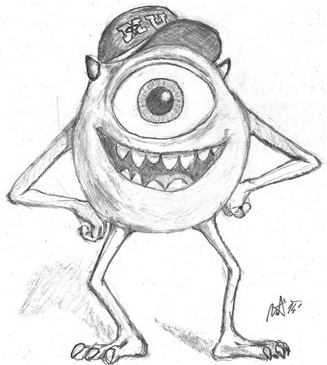 How To Draw Mike Wazowski