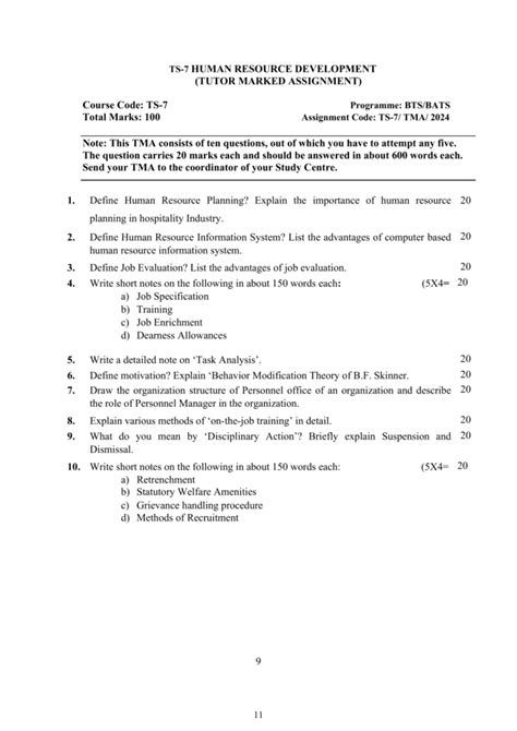 Ignou Ts 07 Solved Assignment 2024 English Medium