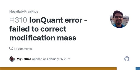 Ionquant Error Failed To Correct Modification Mass · Issue 310