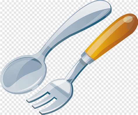 Spoon Fork Spoon Cartoon Metal Png PNGEgg