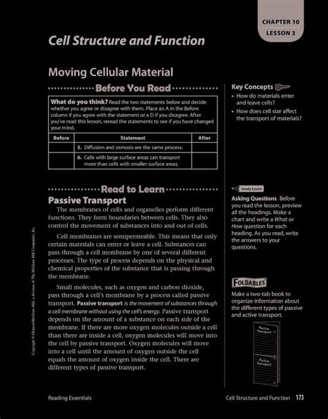 Pdf Chapter 10 Lesson 3 Cell Structure And Function · The Different