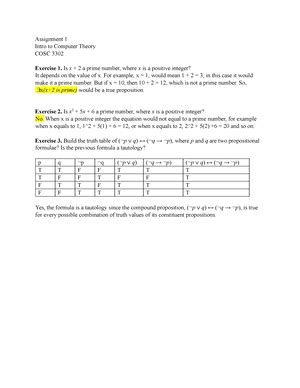 Assignment 3 4 Predicate Logic COSC 2375 Discrete Structures