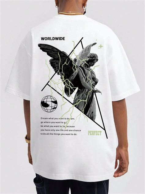 White Casual Collar Short Sleeve Fabric Figure Slogan Embellished