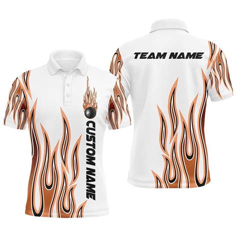 Personalized Flame Bowling Shirts For Men And Women Bowling Ball