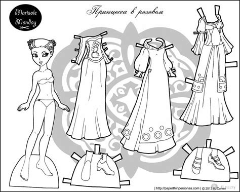 Раскраски Для Девочек Кукла С Одеждой 70 фото
