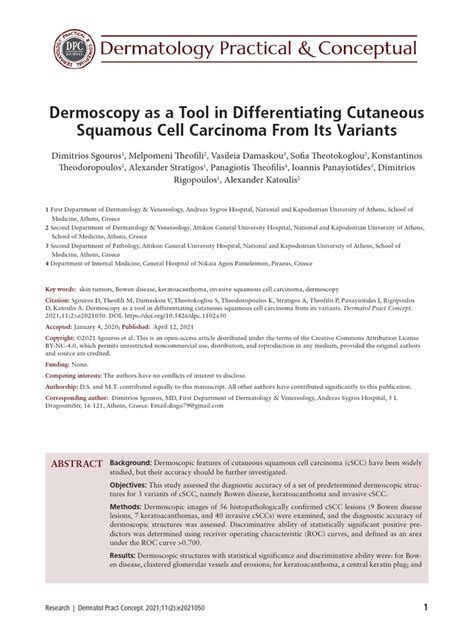 Dermoscopy As A Tool In Differentiating Cutaneous Pdf Sensitivity