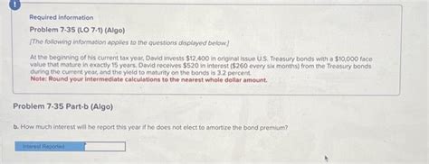 Solved Required Information Problem 7 35 Lo 7 1 Algo