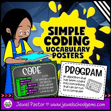 Simple Coding Vocabulary Posters For The Makerspace And Stem Classroom