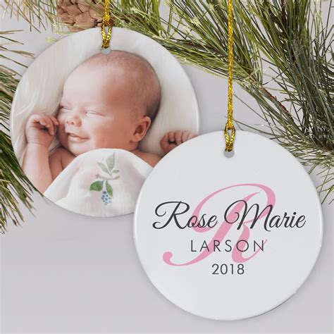 Initial Personalized Babys First Christmas Ornament GiftsForYouNow