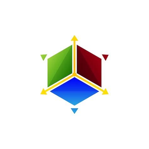 premium vector 3d space perspective axis vector logo template