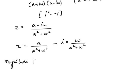 SOLVED Find The Phase Angle And The Magnitude Of The Complex Number 1
