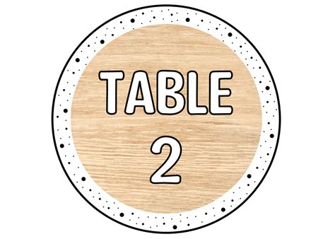 Classroom Table Numbers Printable Table Numbersround Table Numbers