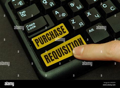 Handwriting Text Purchase Requisition Concept Meaning Document Used As Part Of The Accounting