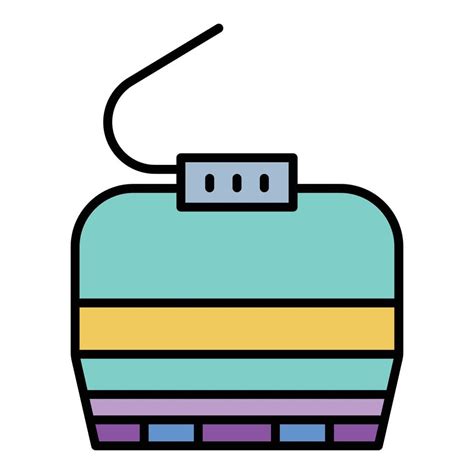 Cable Car Cabin Icon Color Outline Vector 15680443 Vector Art At Vecteezy