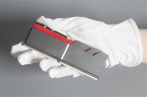 High Performance Ddr Computer Memory Ram On Motherboard Stock Image