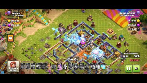 Insane Coc 3 Star Attack On Maxed Th16 With Th14 Youtube