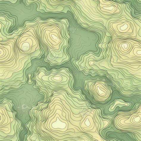 Generative Ai Topographic Map Seamless Pattern Stock Illustration