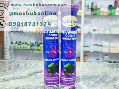 Haliborange Vitamin C 1000mg Effervescent Blackcurrant Tablets By 20