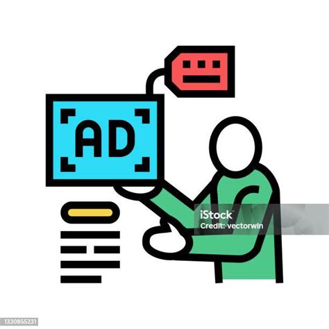 광고 게재위치 색상 아이콘 벡터 일러스트레이션 광고주 Cpu에 대한 스톡 벡터 아트 및 기타 이미지 Cpu 개선 과녁