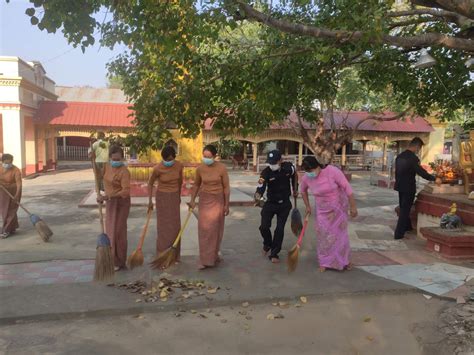 စဉ့်ကိုင်မြို့နယ်ရွှေကျီးနားဘုန်းတော်ကြီးကျောင်းဝန်းအတွင်း စုပေါင်းသန့