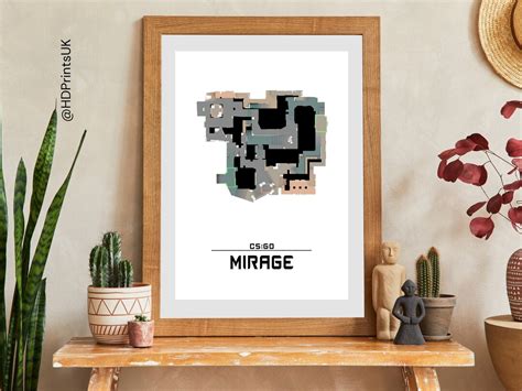 CS GO Counter Strike Mirage Map Poster Video Game Map Etsy