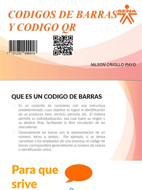 Codigo De Barras Y Qr Pdf Código Qr Datos