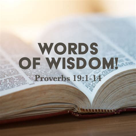 Proverbs 191 14 Words Of Wisdom God Centered Life