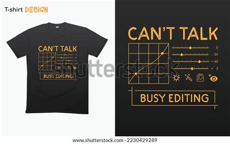 Cant Talk Busy Editing Typography Lettering Stock Vector Royalty Free