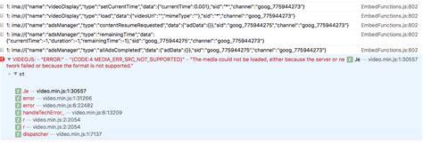 The Media Could Not Be Loaded Either Because The Server Or Network Failed Or Because The Format