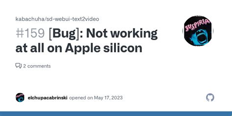 Bug Not Working At All On Apple Silicon Issue Kabachuha Sd Webui Text Video GitHub