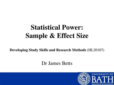 Ppt Statistical Power Sample And Effect Size Powerpoint Presentation