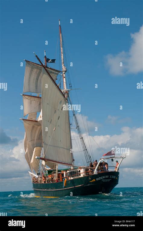 The Solway Lass 125 Foot Schooner Built In 1906 Sailing In The