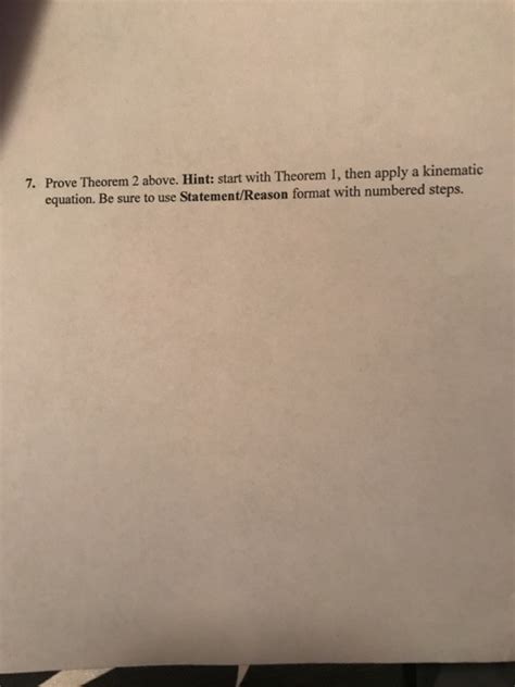 prove theorem 2 above hint start with theorem 1