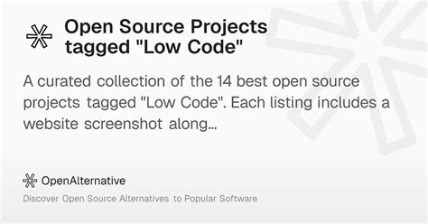 Open Source Projects Tagged Low Code